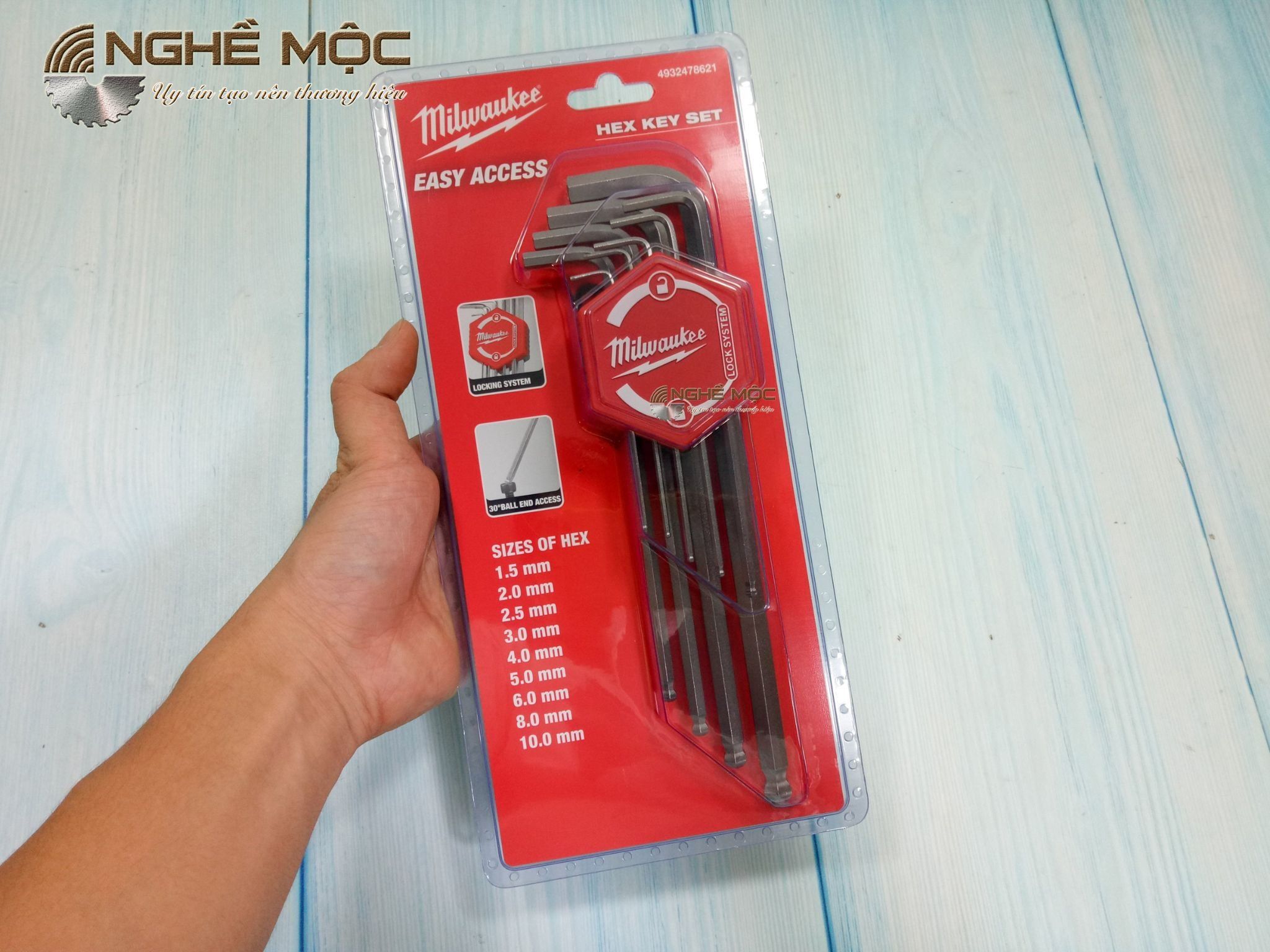MILWAUKEE 4932478621 BỘ KHÓA LỤC GIÁC BÓNG 1.5MM-10MM 9PCE – mochaiphat