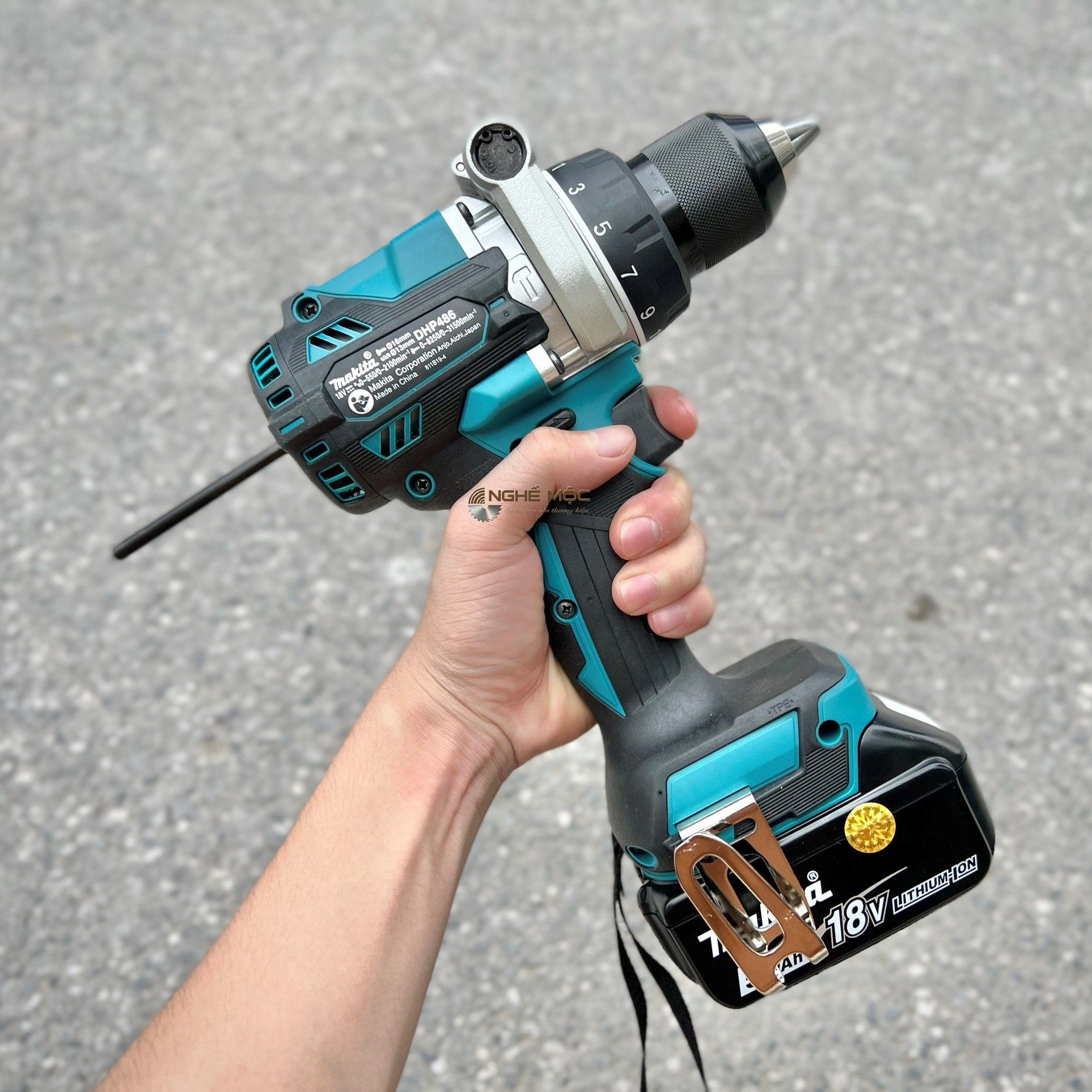 Máy khoan búa và vặn vít dùng pin (bl)(18v) Makita DHP486Z – mochaiphat