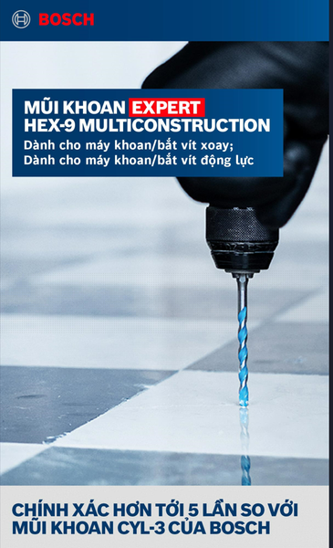 Bộ 5 mũi khoan đa năng Hex-9 (4/5/6/6/8) Bosch 2608900585 – mochaiphat