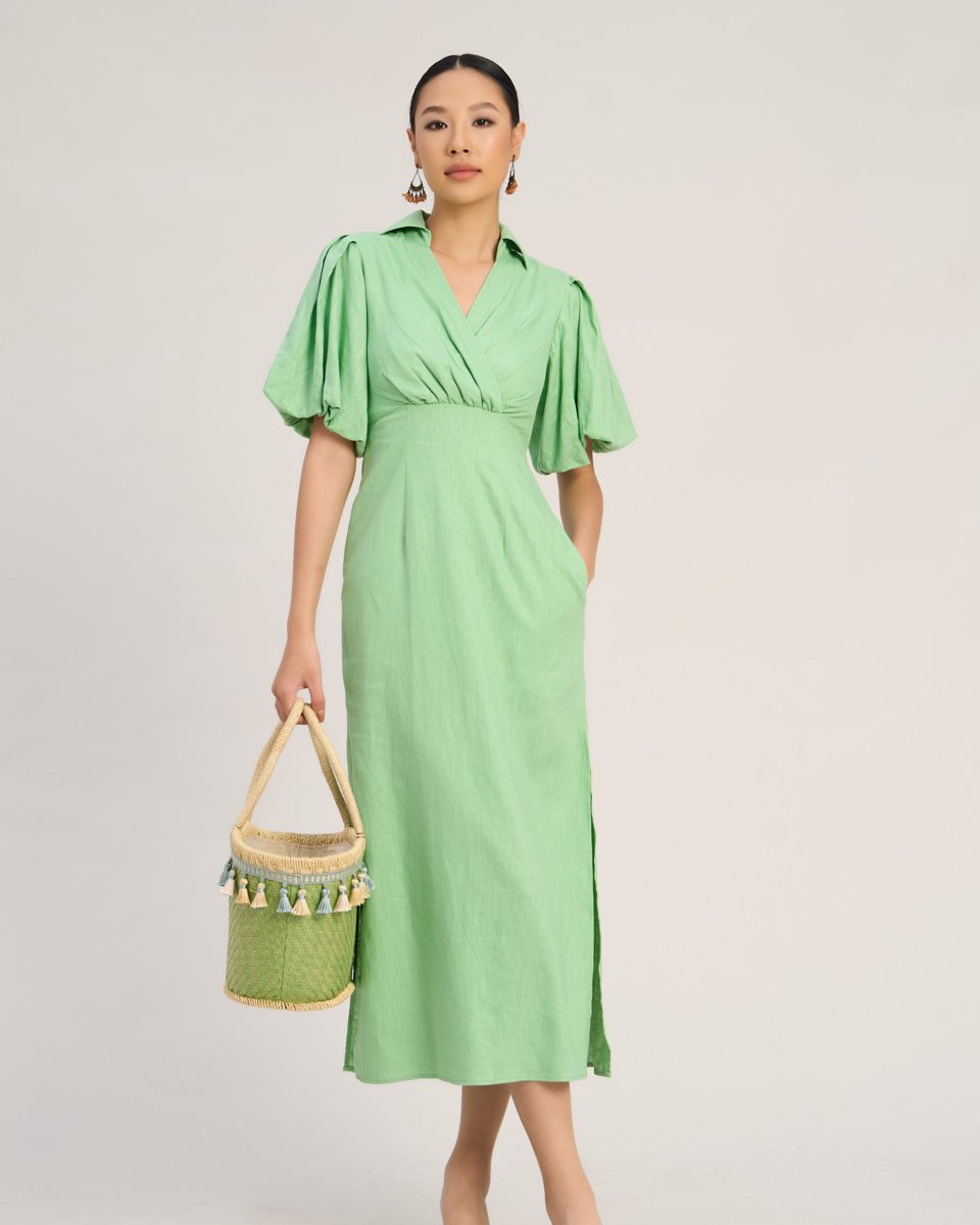Đầm Linen Nữ Xanh The Art Of Styling – GOSUMO.VN