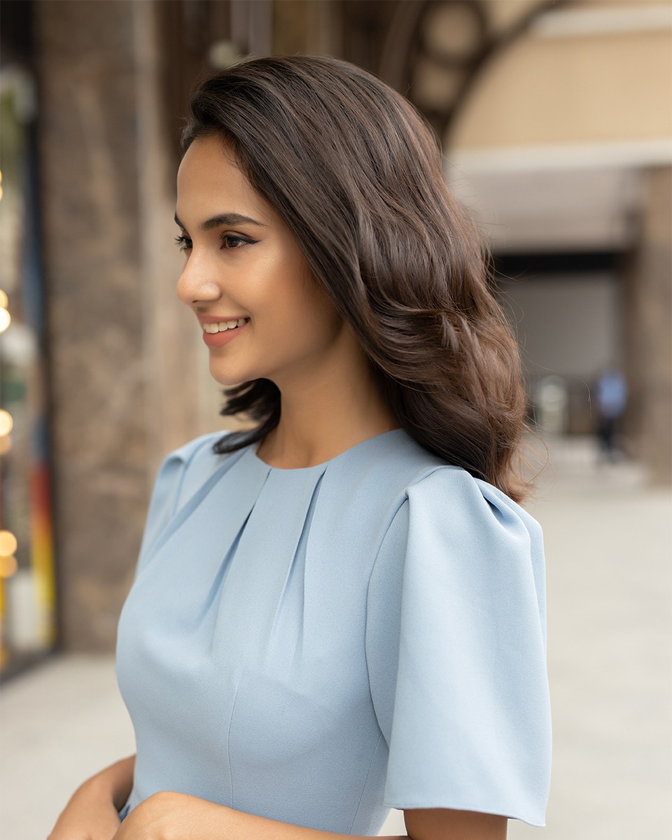 Đầm Lụa Xanh Emma De La Rosa – GOSUMO.VN