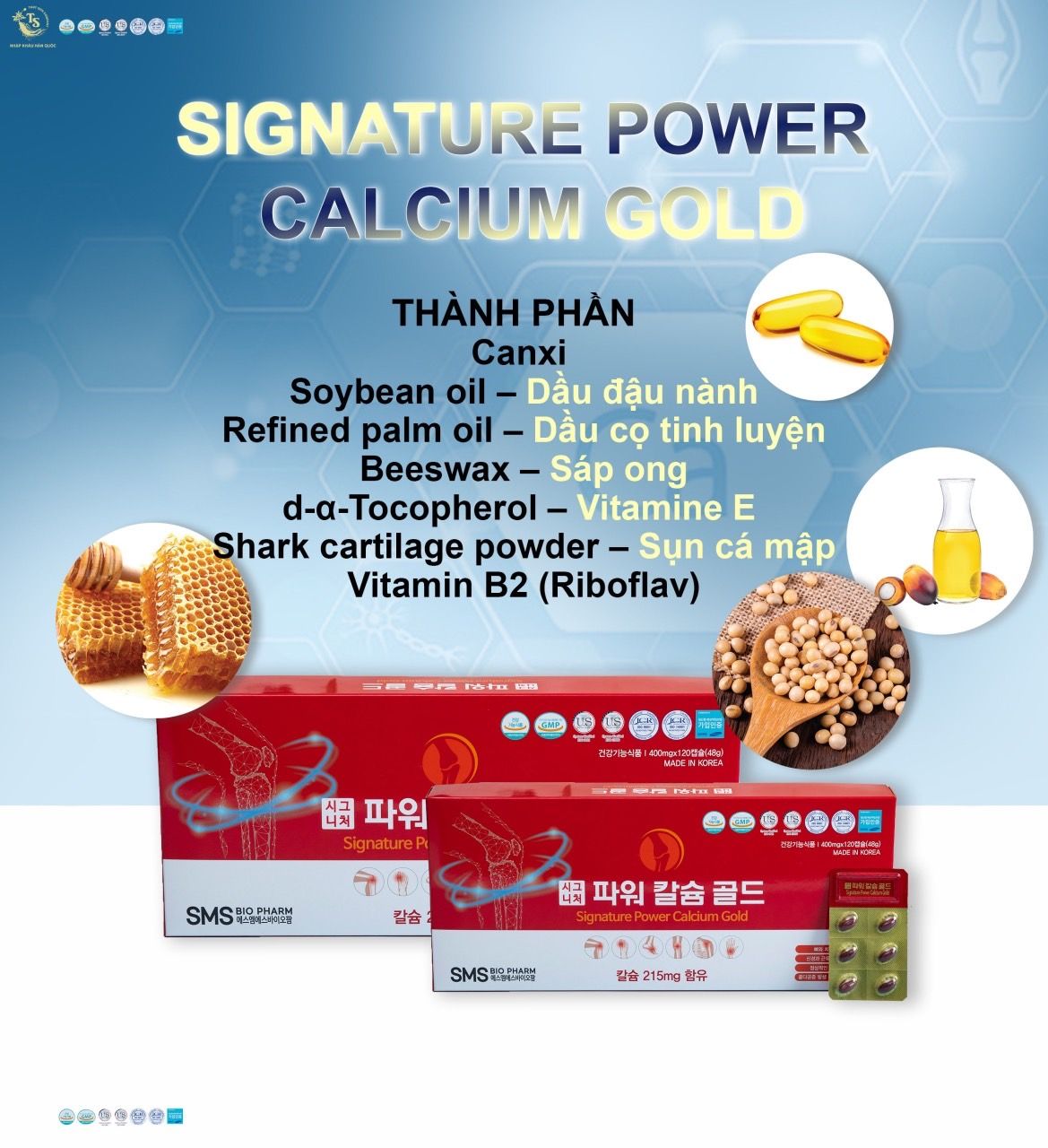 Viên Uống Bổ Sung Canxi Signature power calcium gold