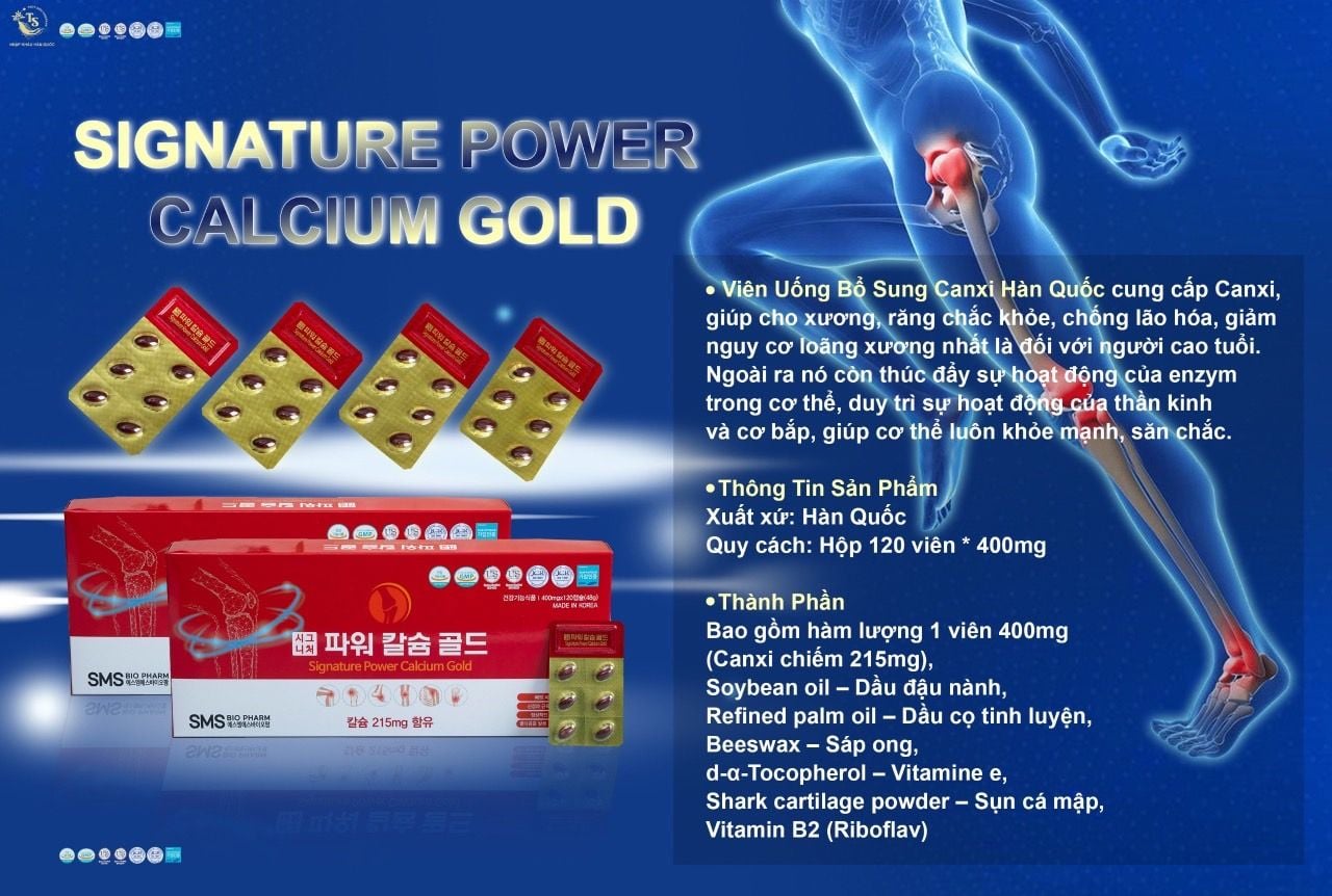 Viên Uống Bổ Sung Canxi Signature power calcium gold