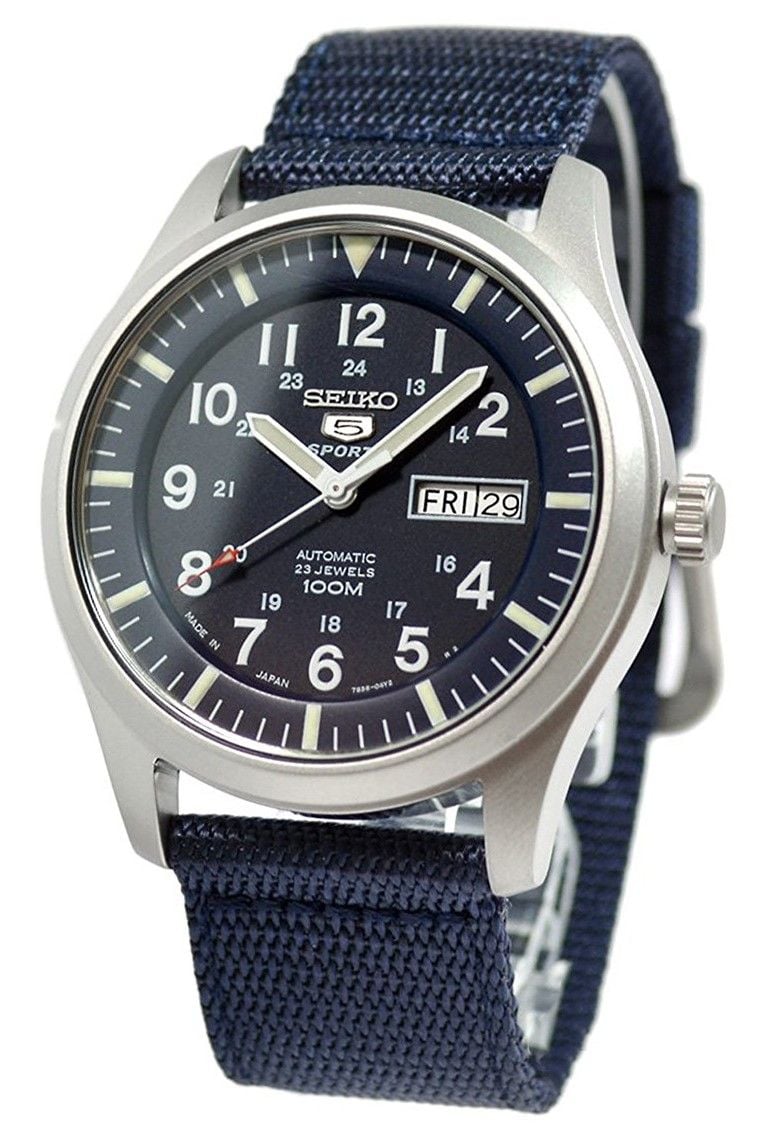 Đồng hồ Seiko 5 Quân đội Seiko SNZG11J1 - Máy cơ - Dây dù - Size 42mm