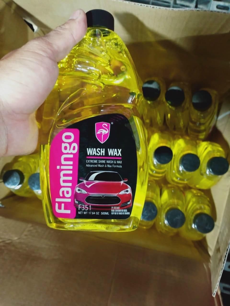 Nước rửa xe đậm đặc ô tô Flamingo F351 500ml Xà bông rửa xe siêu đậm đ ...