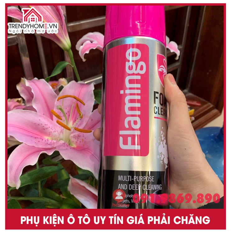 Bọt vệ sinh đa năng cho ô tô, ghế sofa Flamingo Foam Cleaner F002 ...