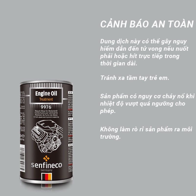 Phụ Gia Ổn Định Dầu động cơ Senfineco Engine Oil Treatment 9976 300ml ...
