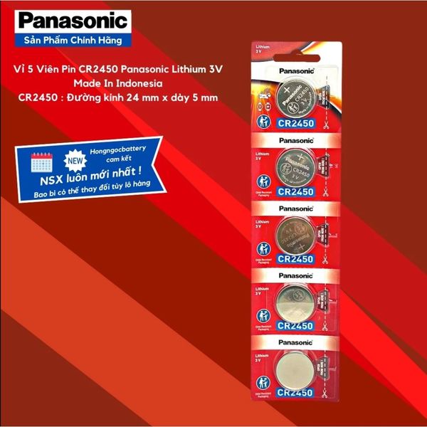 Pin nút Panasonic 3V CR-2016/5BE - 2032, 2025, 1632, 1620, 1616, 1220 ...