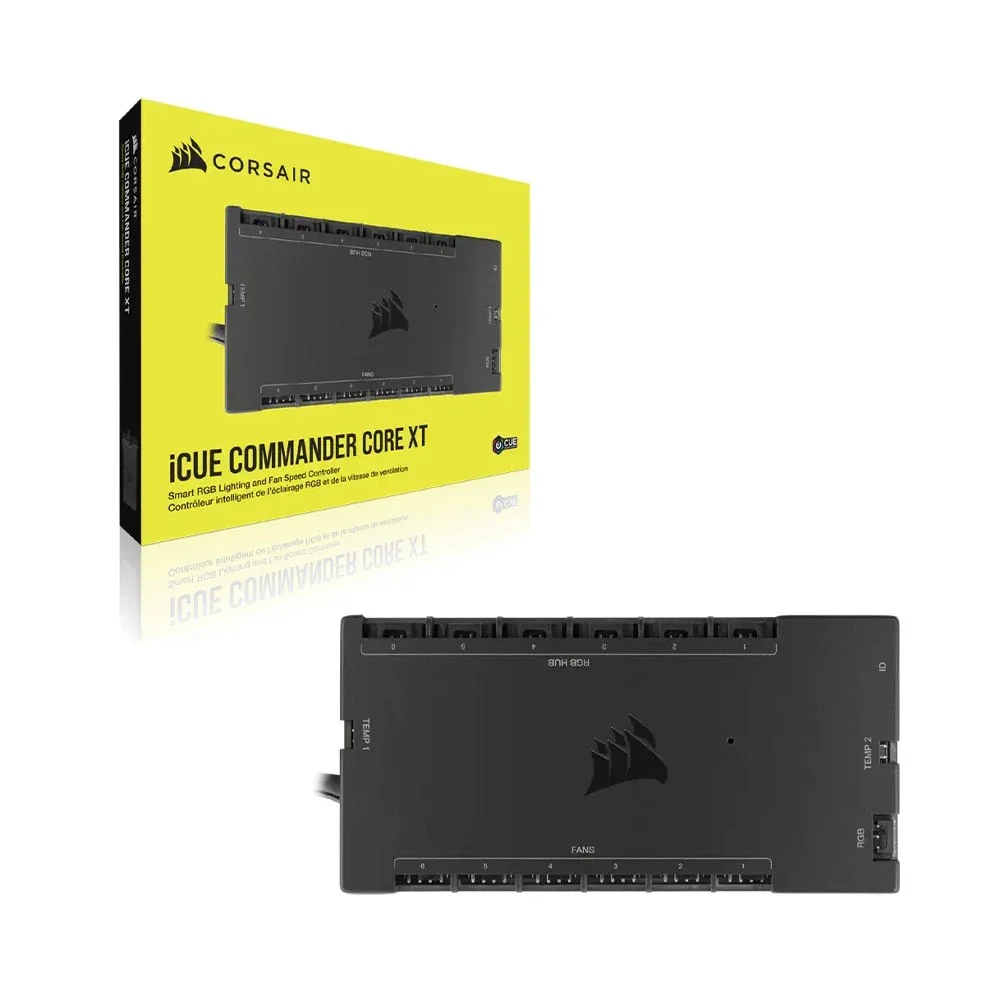 Bộ điều khiển quạt máy tính và dây đèn RGB Corsair Commander CORE XT