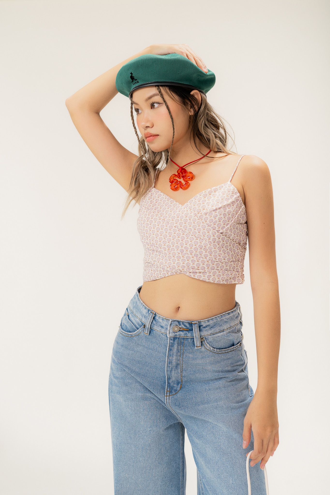 Floral Ruched Overlap Camisole – LIBÉ