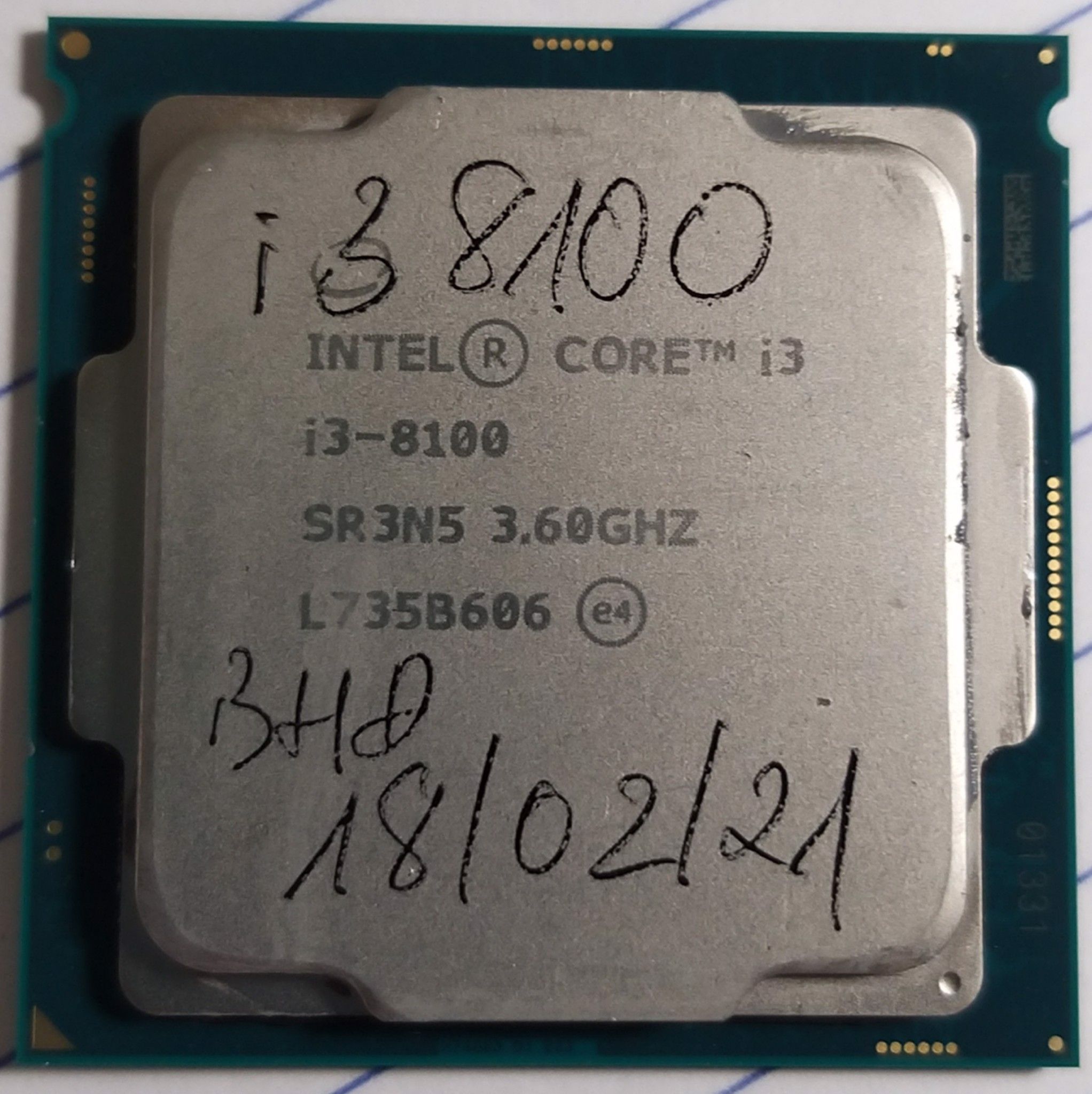 CPU CORE I3 8100 (3.60 GHz) BHĐ 2021 – maytinhquocvuong