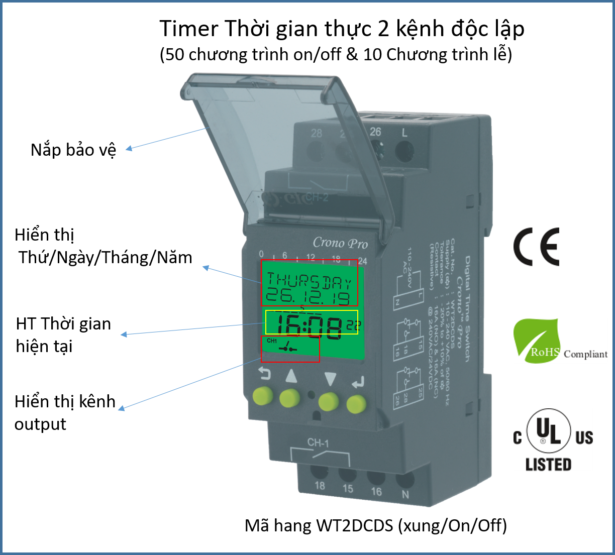 Timer 24H 2 output – Công Ty TNHH Kỹ Thuật Minh Hoàng nhà phân phối ...