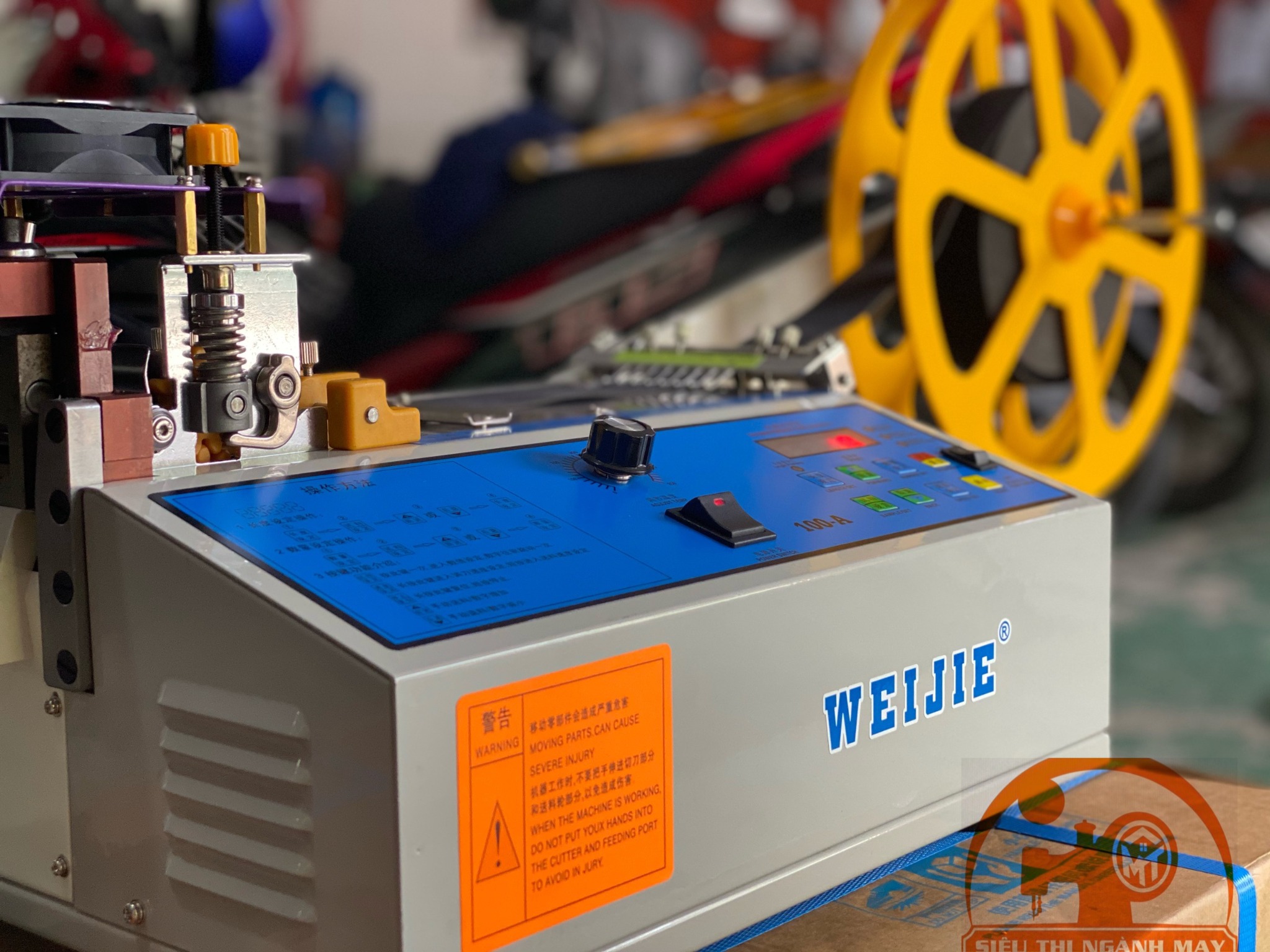 Máy Cắt Băng Nhám WEIJIE 100-A - SIÊU THỊ NGÀNH MAY