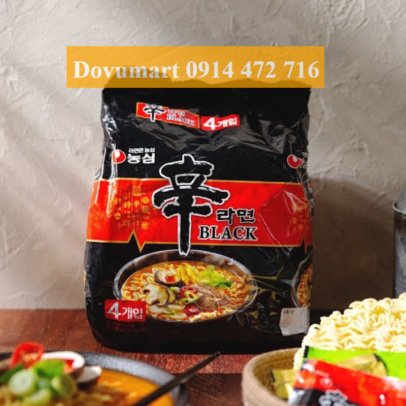Bịch 4 Gói Mì Shin Black Nongshim Hàn Quốc 134g - Mì Shin Đen Hàn Quốc ...