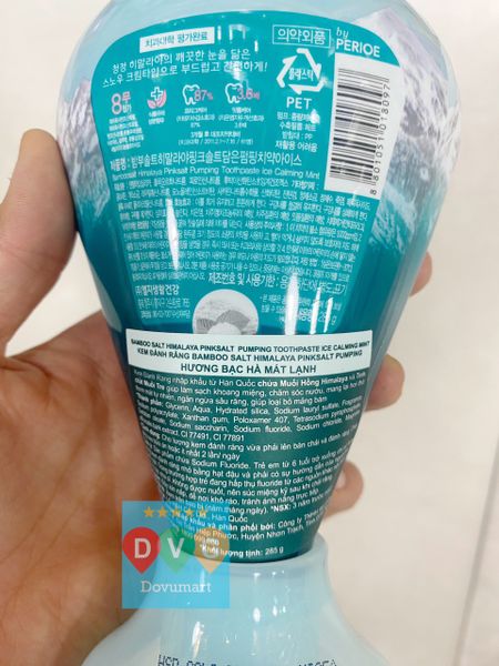 Kem đánh răng BS Himalaya Pink Salt PP (Ice Mint) LG Hàn Quốc 285g – dovumart