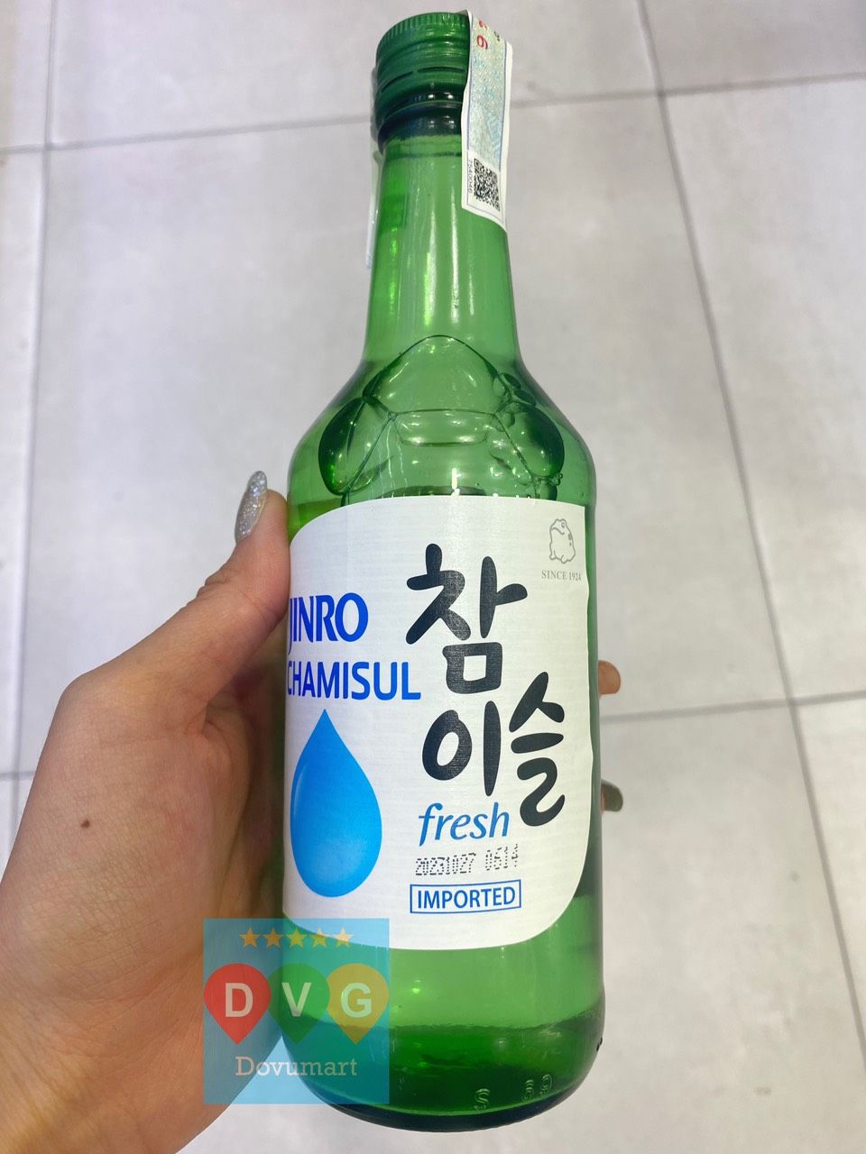 Rượu Soju Truyền Thống Chamisul Jinro Hàn Quốc Chai 360ml 하이트진로 참이슬 Dovumart