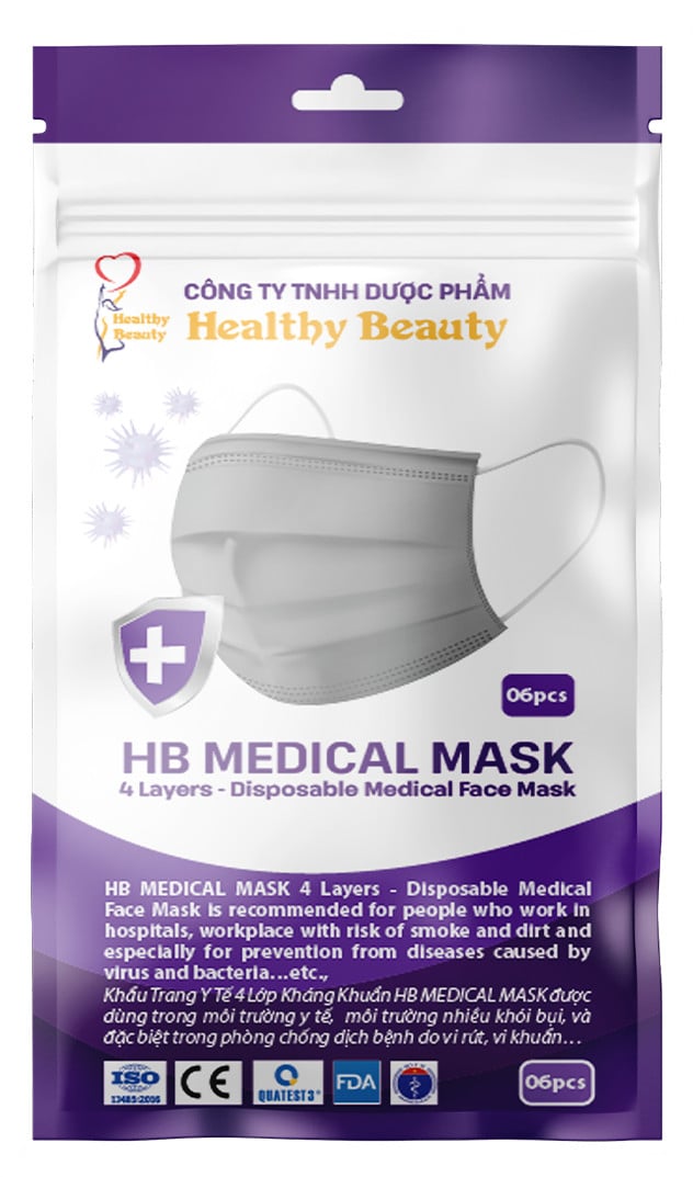 HB MEDICAL MASK - TÚI ZIP - KHẨU TRANG Y TẾ 4 LỚP THAN HOẠT TÍNH KHÁNG ...