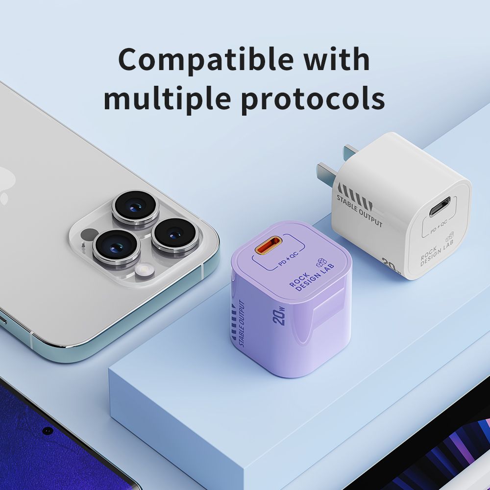 Củ Sạc Nhanh ROCK T86 Sugar Cube Series PD20W Fast Charging – ROCK & Rockspace Vietnam Official