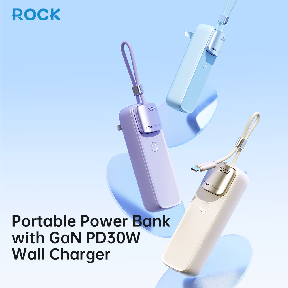 Pin Dự Phòng Kiêm Củ Sạc ROCK Portable with PD20W/PD30W Wall Charger ...
