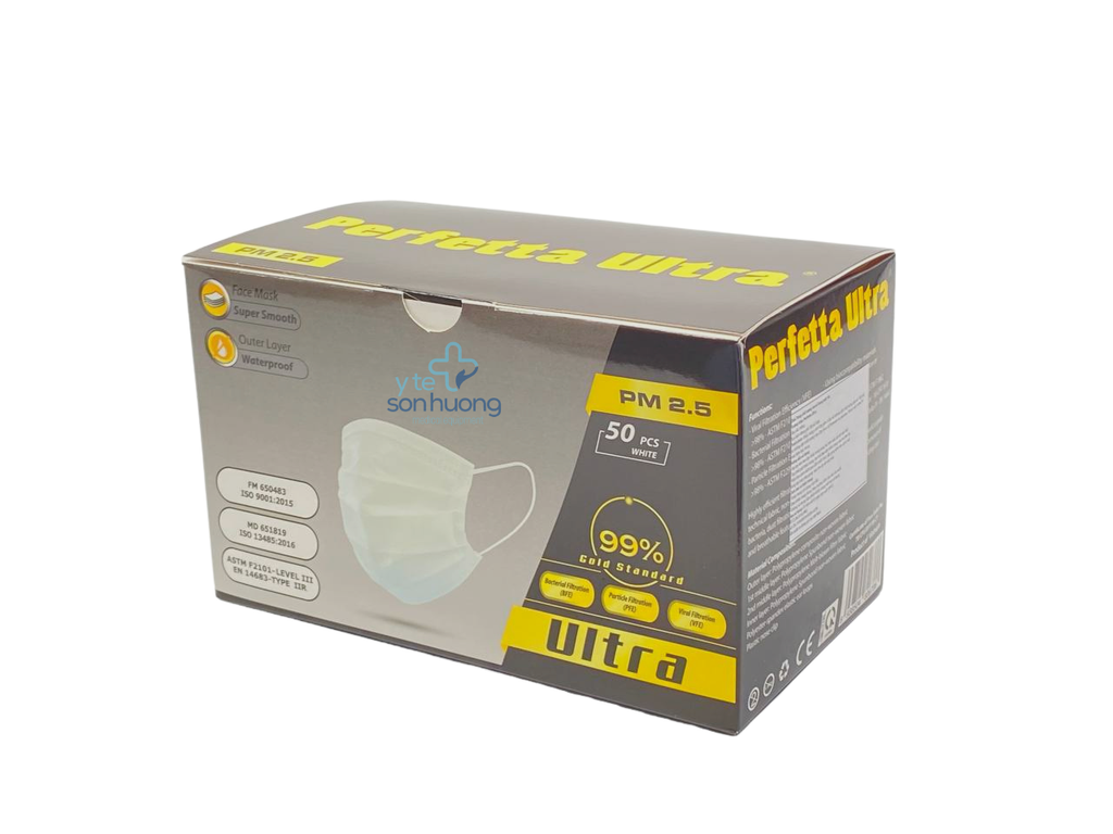 Khẩu trang cao cấp 4 lớp Perfetta Ultra hộp 50 cái – Y Tế Sơn Hương