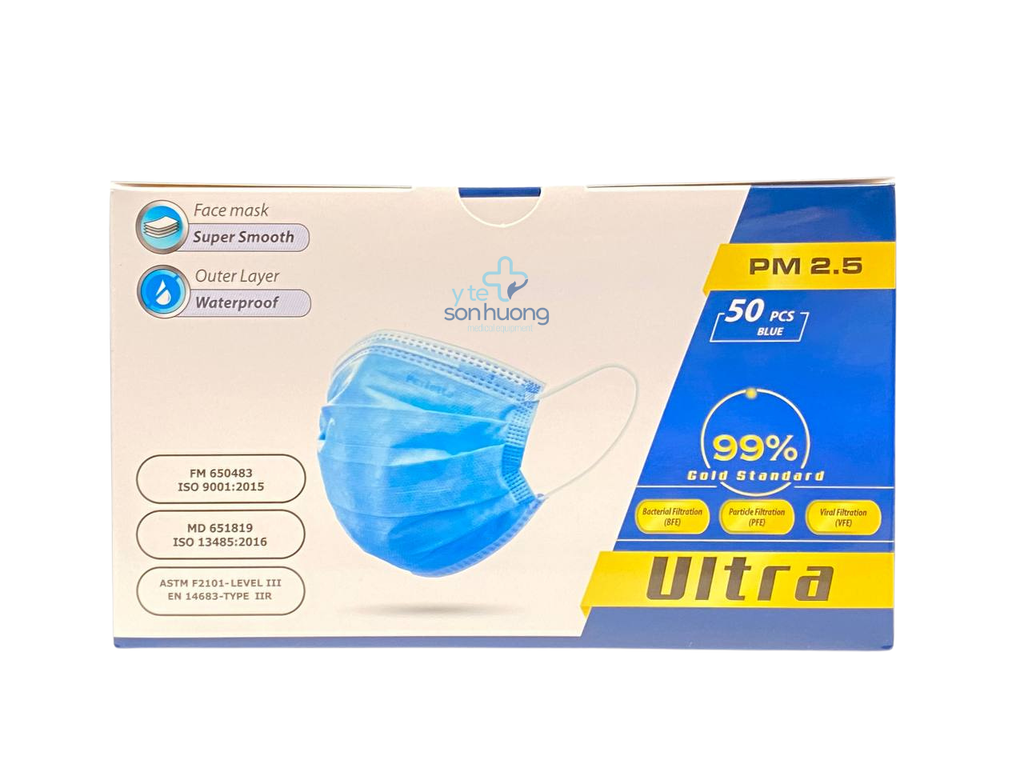 Khẩu trang cao cấp 4 lớp Perfetta Ultra hộp 50 cái – Y Tế Sơn Hương