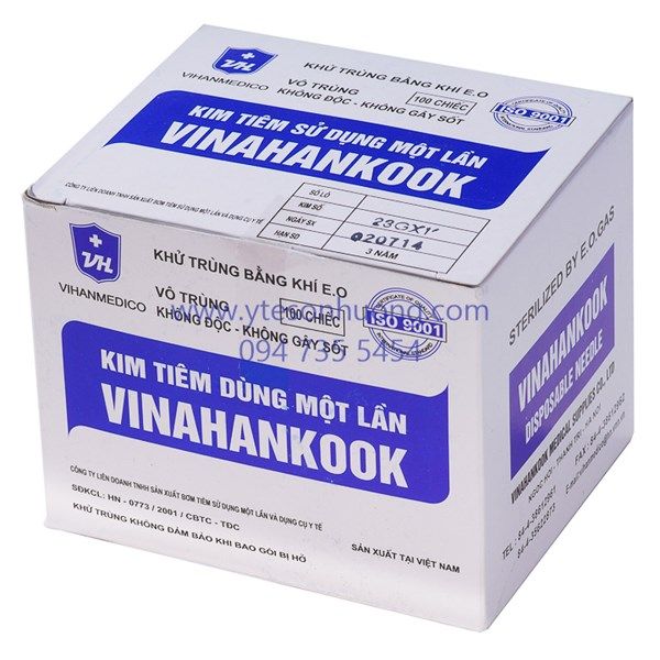 Kim tiêm 25G x 5/8'' Vinahankook – Y Tế Sơn Hương