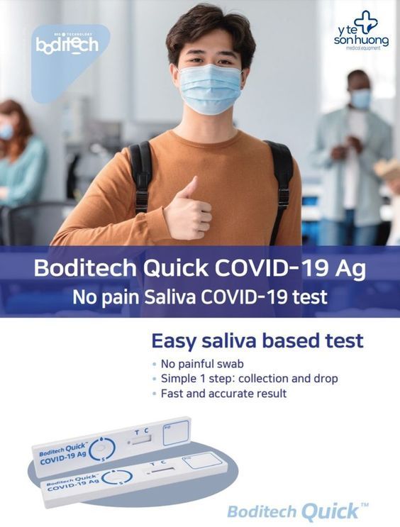 Kit test nhanh Covid bằng nước bọt Boditech Quick – Y Tế Sơn Hương