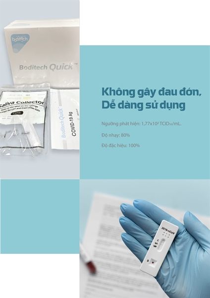 Kit test nhanh Covid bằng nước bọt Boditech Quick – Y Tế Sơn Hương