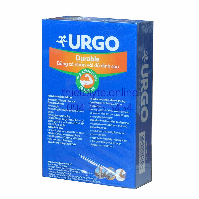 Băng cá nhân vải Urgo Durable 102 (102 miếng) – Y Tế Sơn Hương
