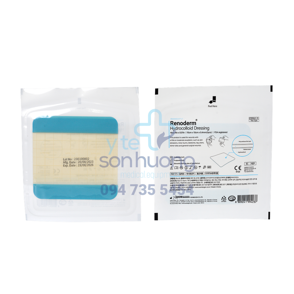 Băng dán Hydocolloid Renoderm – Y Tế Sơn Hương