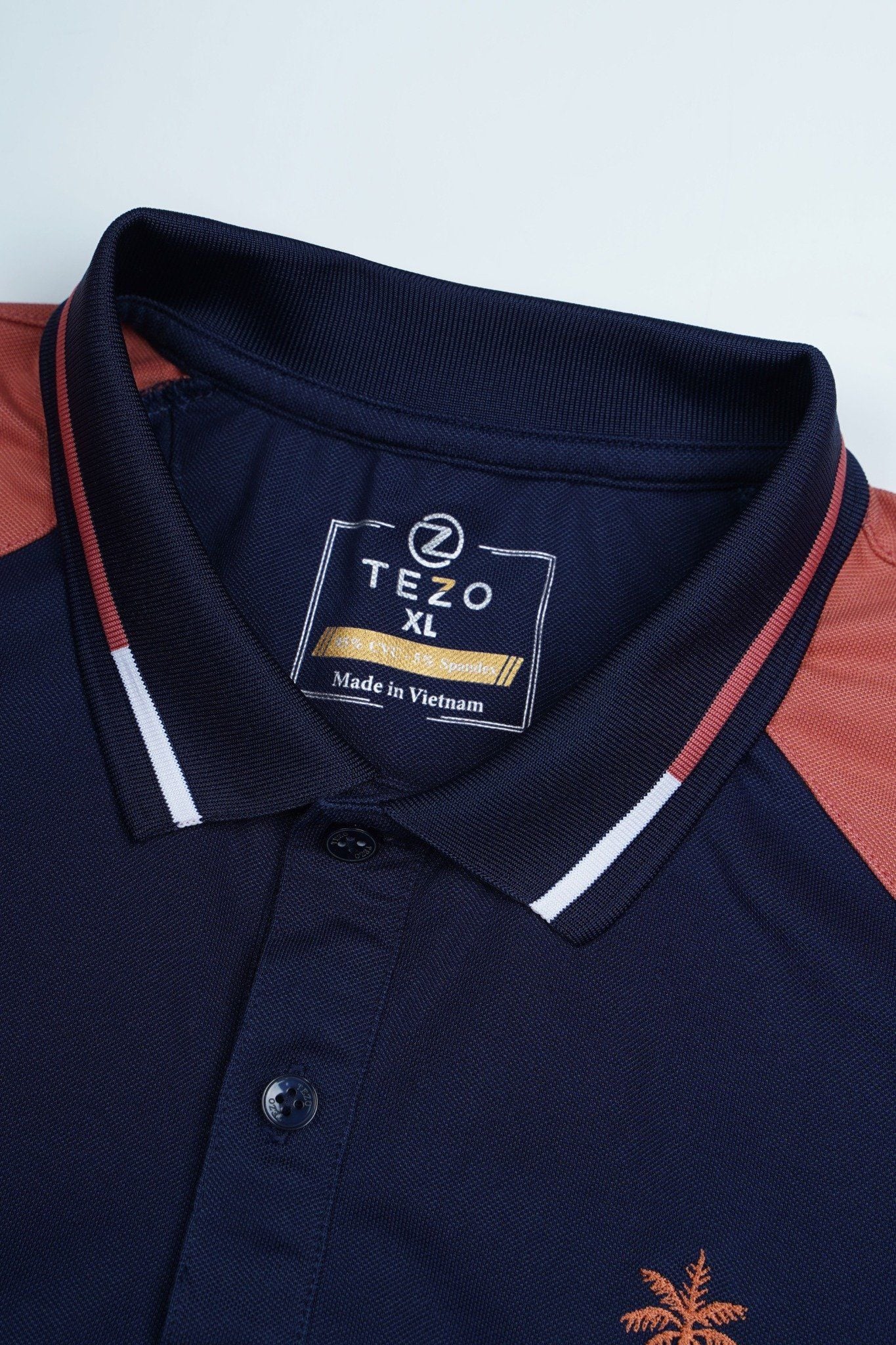 Áo polo nam phối vai thêu ngực Tezo - 23APCT032 – TEZO Thời trang thương hiệu Việt.