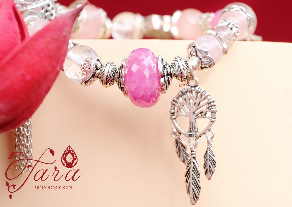 Vòng Ruby và Thạch Anh Hồng Ngọt Ngào – TARA GEMS