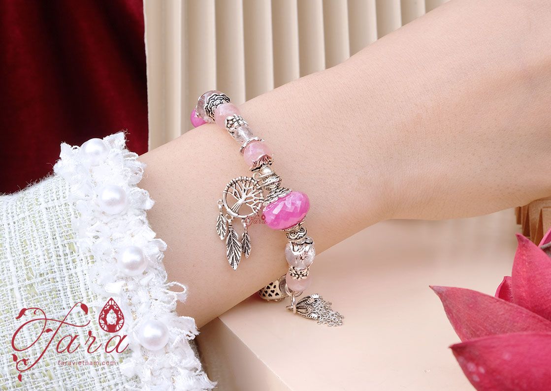 Vòng Ruby và Thạch Anh Hồng Ngọt Ngào – TARA GEMS