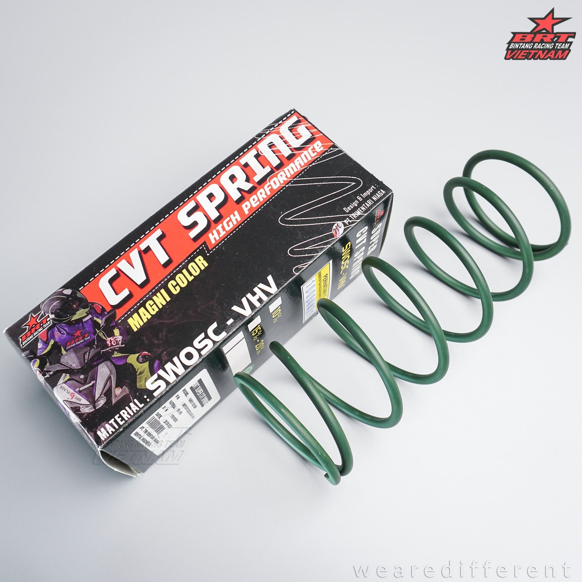 Lò xo trụ nồi BRT ADV 160 CVT Vario125 ESP 10-15% (144mm) – BRT VIỆT NAM