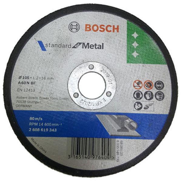 Đá cắt sắt Bosch 2608619343 (105x1.2x16mm) – Siêu Thị Vật Tư