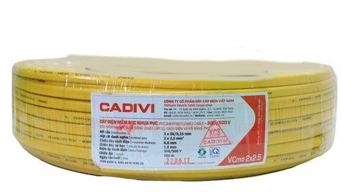 Dây điện Cadivi VCmd 2x2.5-0,6/1kV – Siêu Thị Vật Tư