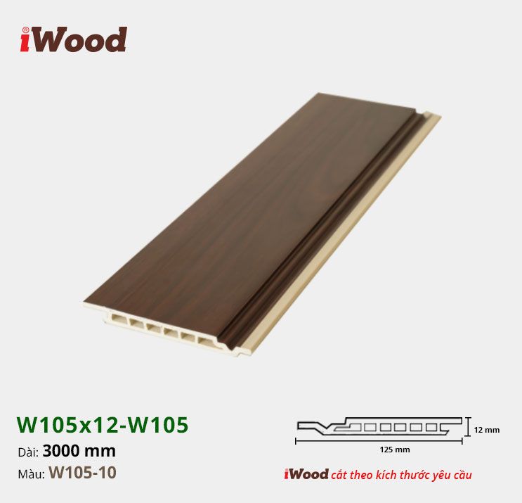 Tấm ốp iWood Hèm U Vuông – Tổng Kho Gỗ Nhựa Composite