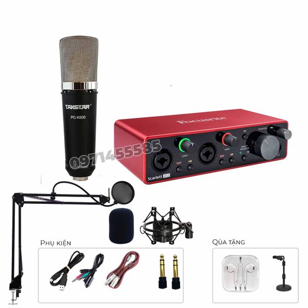 COMBO TAKSTAR PC K600 + Focusrite Scarlett 2i2 Gen 3 (thế hệ mới nhất ...