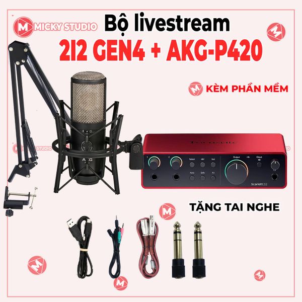 Combo Mic AKG P420 Sourd Card Focusrite 2I2 Gen 4 – MICKY Studio VIỆT ...