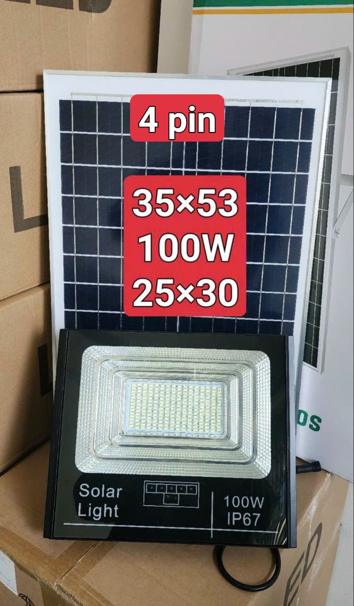 Đèn pha năng lượng Solarlight 60W, 100W, 200W, 300W, 500W – EDISUN