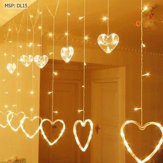 Đèn led rèm trái tim – EDISUN