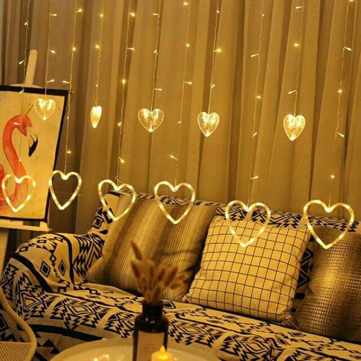 Đèn led rèm trái tim – EDISUN