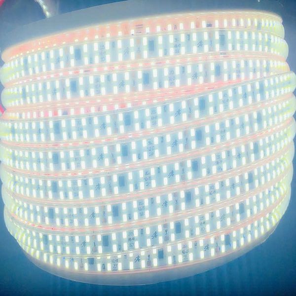 Led dây 2835 smd 2 hàng led 220v 100m 10cm điểm cắt keo dán – EDISUN