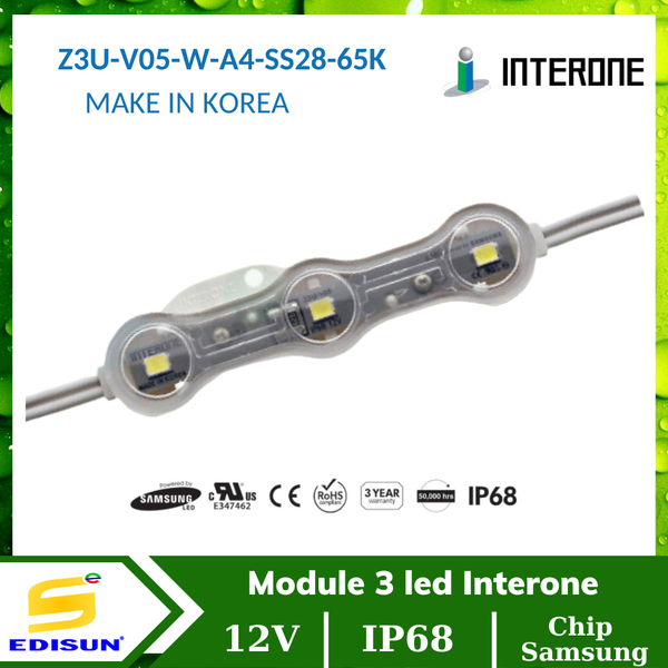 Module 3 led Interone Z3U-V05-W-A4-SS28-65K – EDISUN