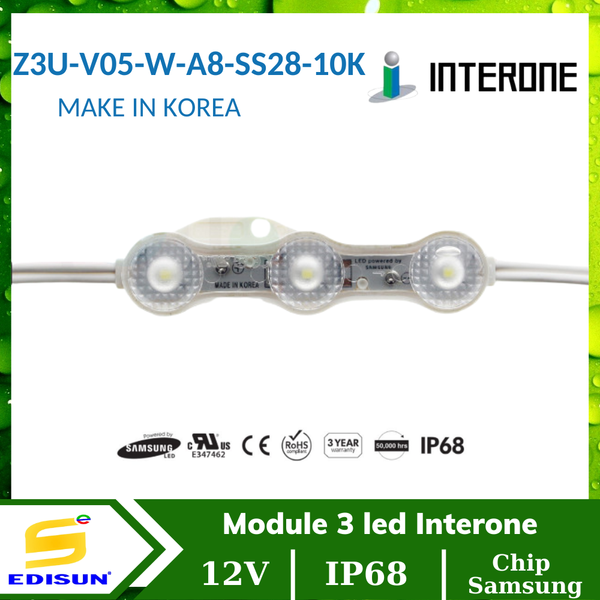 Module 3 led Interone Z3U-V05-W-A8-SS28-10K – EDISUN