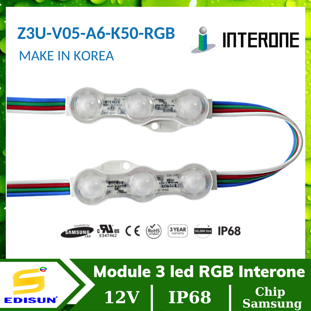 Module 3 led RGB Interone Z3U-V05-A6-K50-RGB – EDISUN