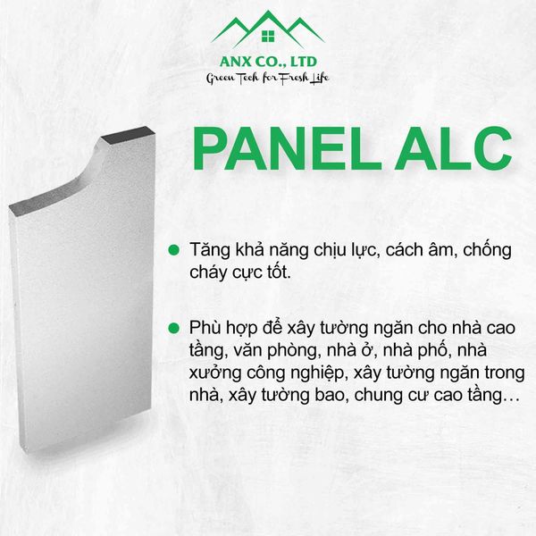 Tấm Panel Bê Tông khí chưng áp alc – Green Block