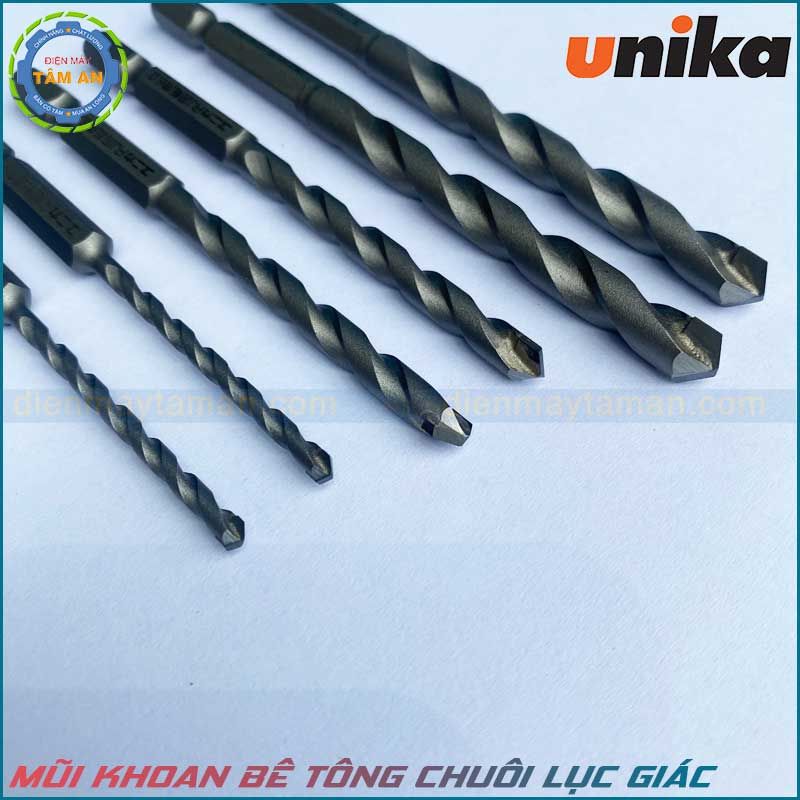 Mũi khoan tường bê tông chuôi lục giác 1/4" Unika Japan loại RJ – Điện Máy Tâm An
