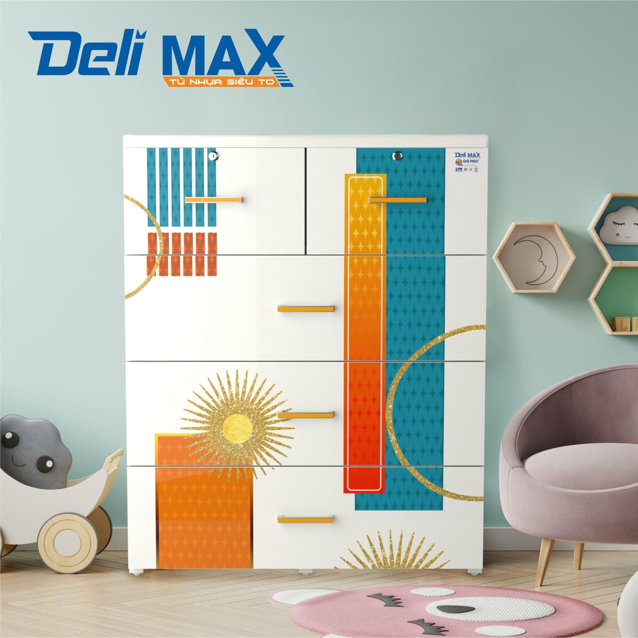 Tủ nhựa DELI MAX 4 tầng