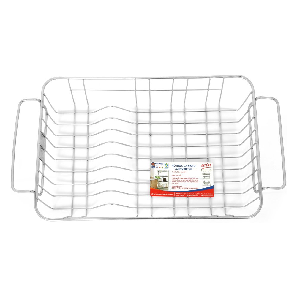 Rổ giá inox Win đa năng 470x290mm
